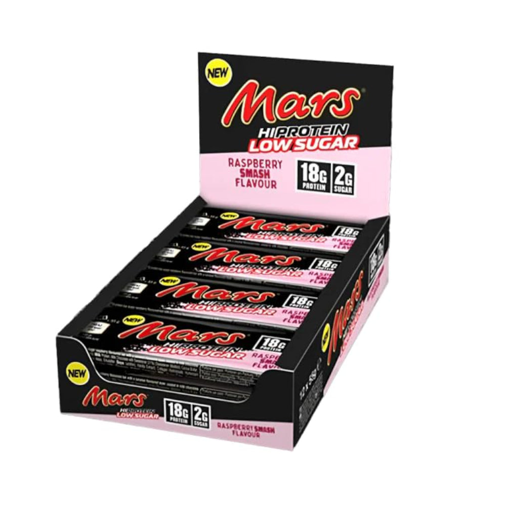 Mars High Protein Bar Low Sugar Raspberry Smash 12 x 55g — PROTEIFY