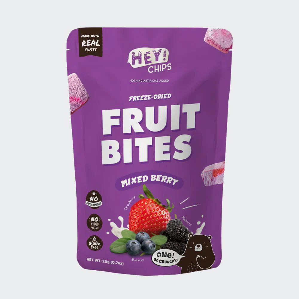 Hey! Chips Freeze-Dried Mixed Berry Fruit Bites 20g – PROTEIFY