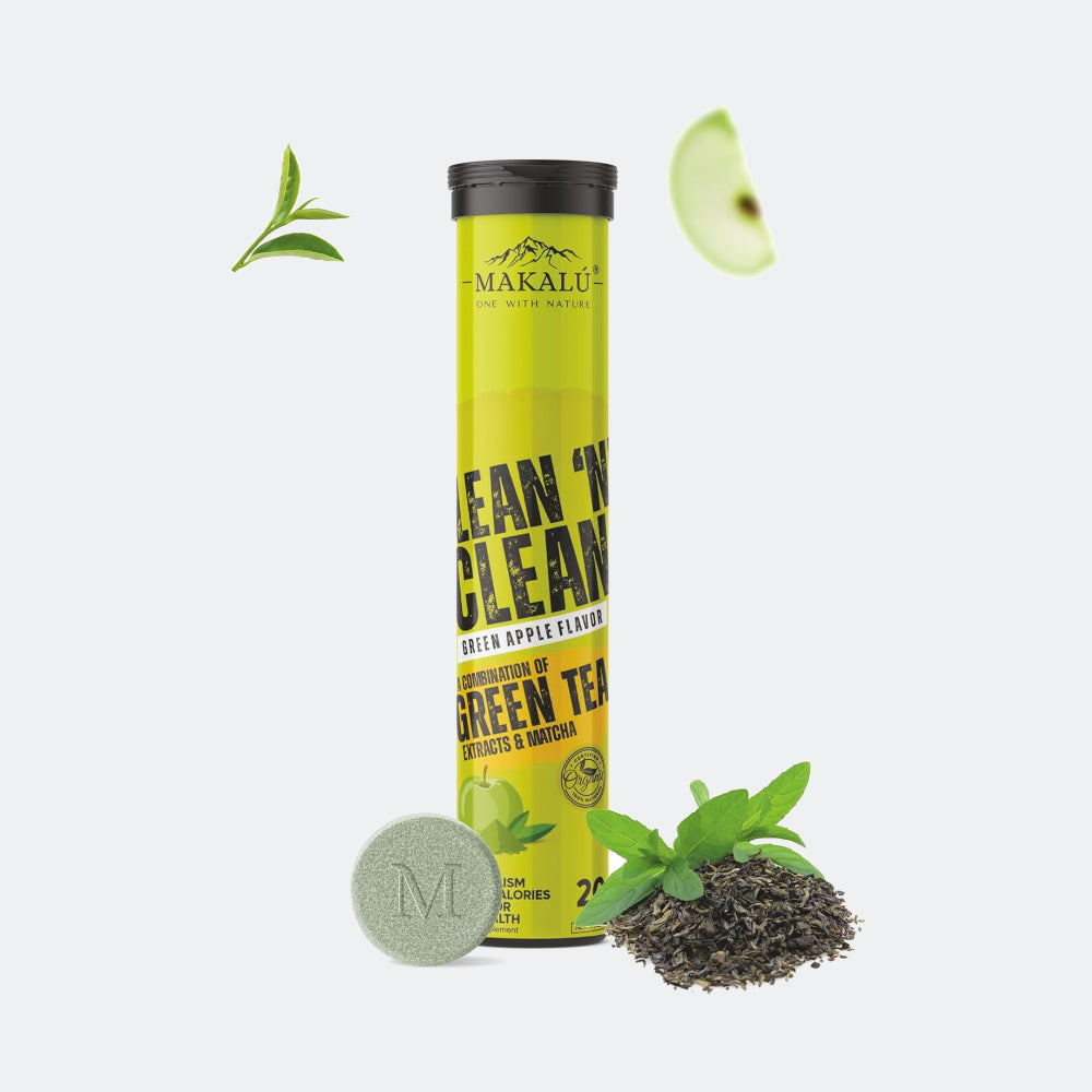 Makalu Lean N Clean 100% Organic Green Tea, 20 Effervescent Tabs — PROTEIFY