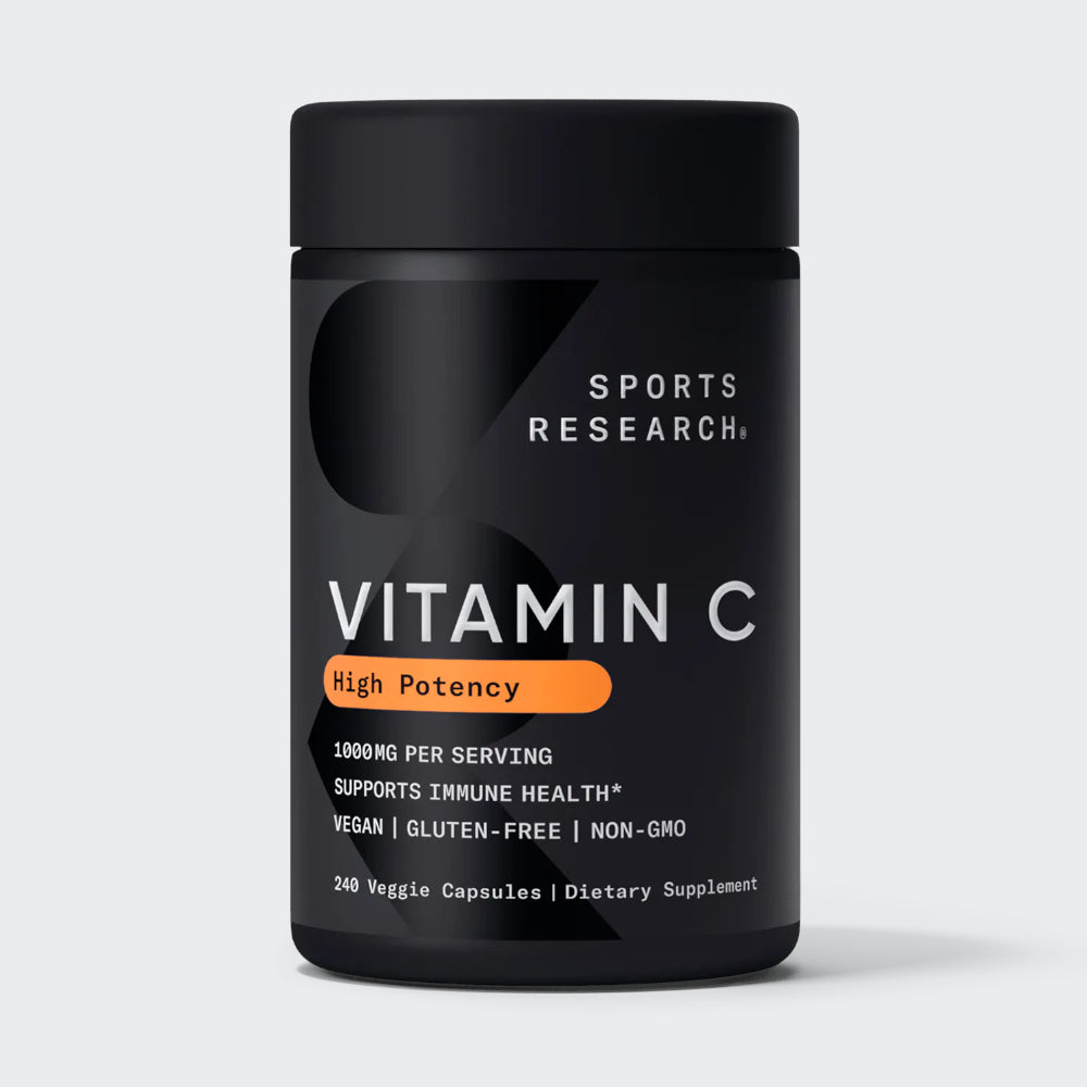 Sports Research High Potency Vitamin C 1000 mg 240 Veggie Capsules ...